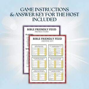 Bible Friendly Feud, Printable Bible Feud Game, Family Game Night ...