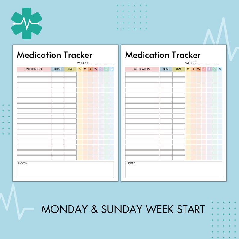 Printable Medication Tracker, Editable Medication Log, Medicine Intake ...
