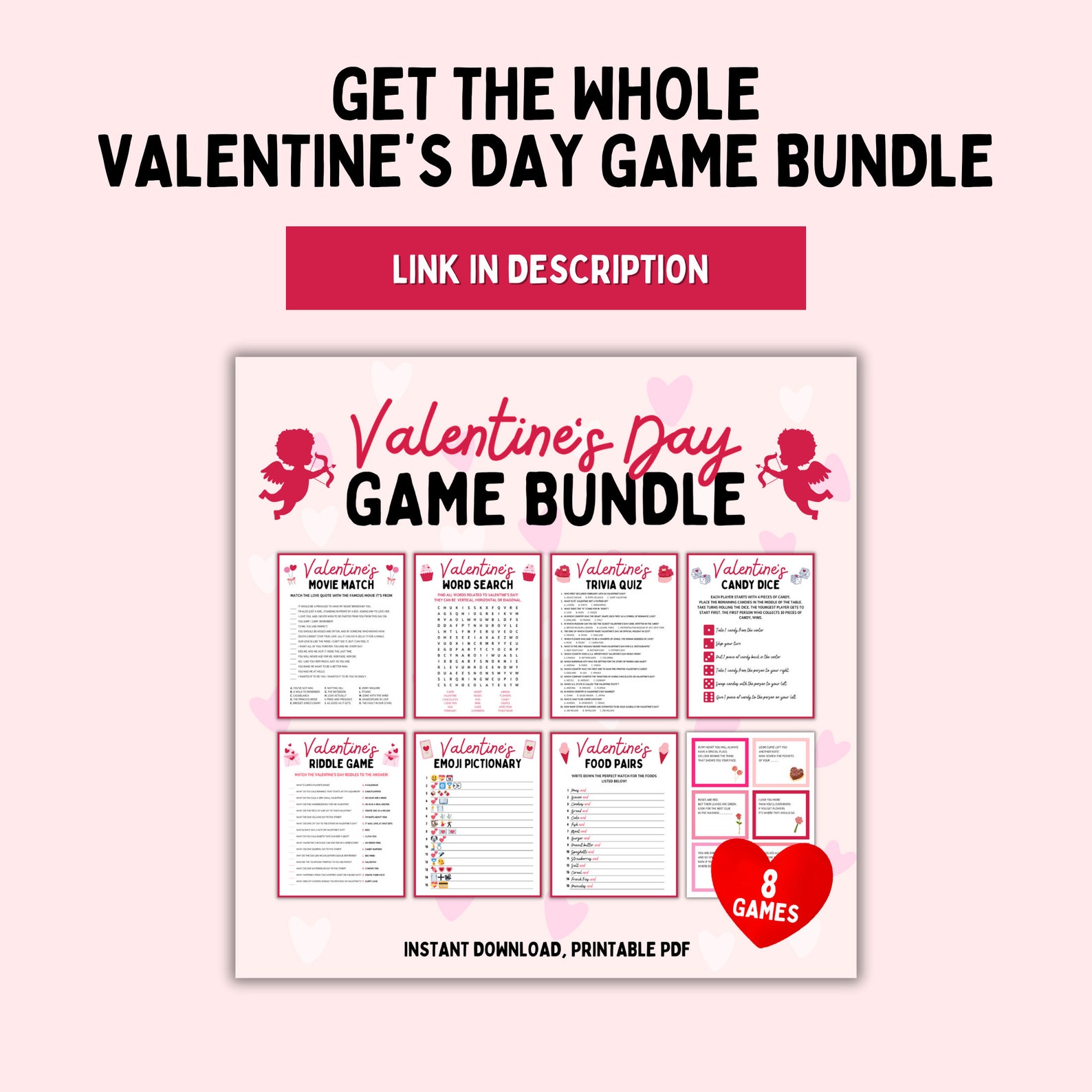 Valentines Day Trivia Game, Valentines Day Trivia Quiz, Valentine Day ...