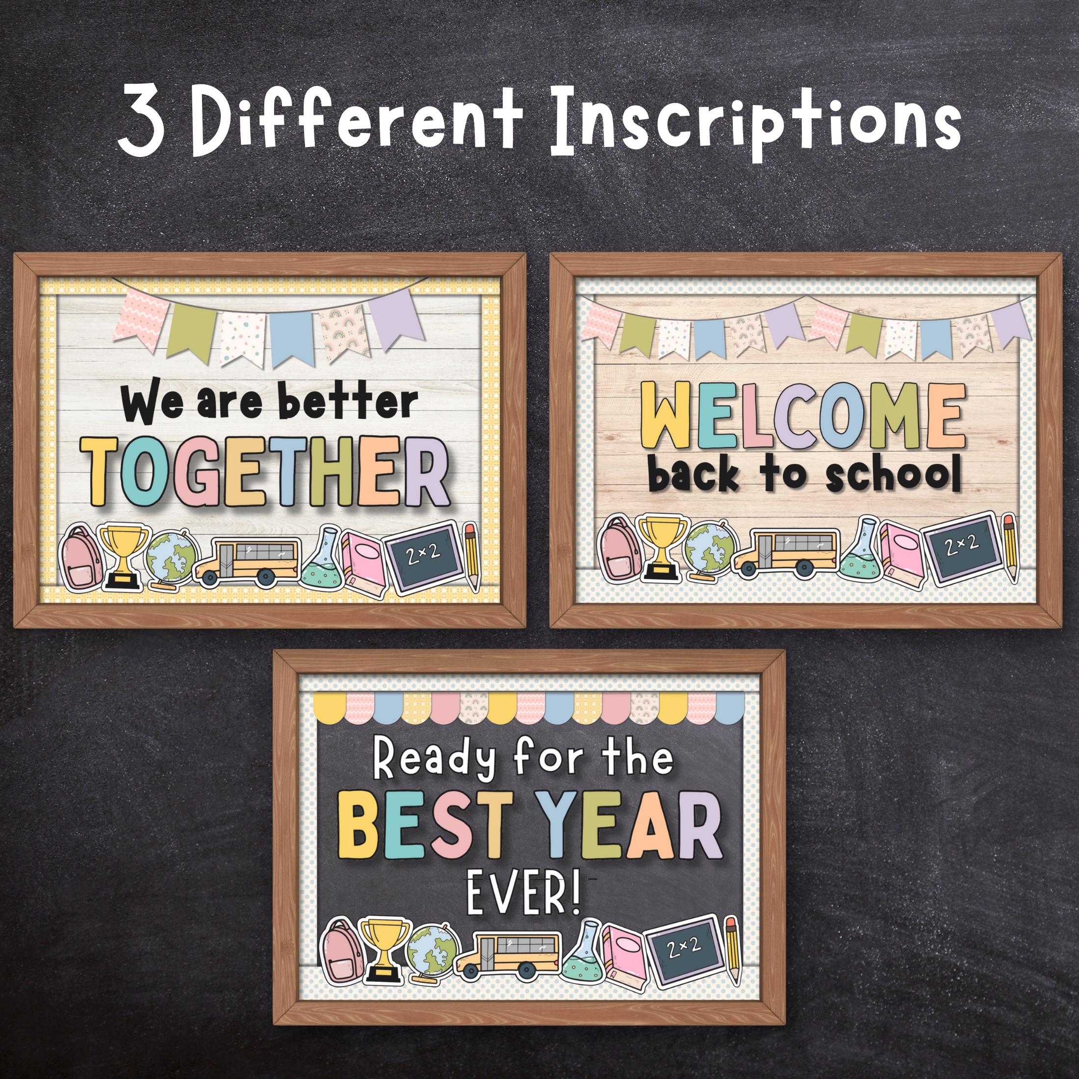 Pastel Bulletin Board Kit, Back to School Bulletin Board, Letters ...
