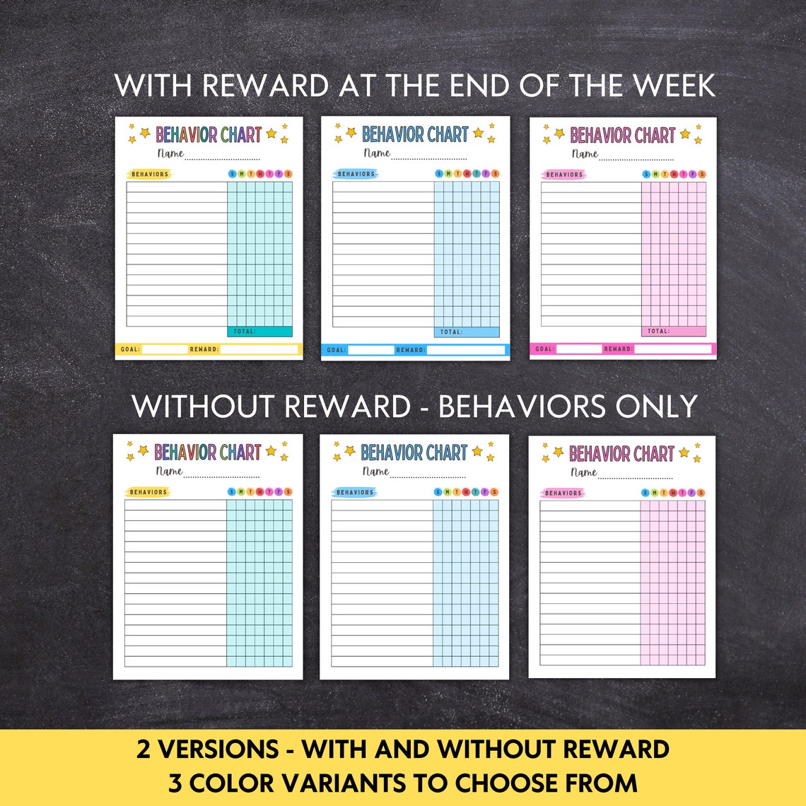 Editable Behavior Chart for Kids, Printable Behavior Chart, Toddler ...