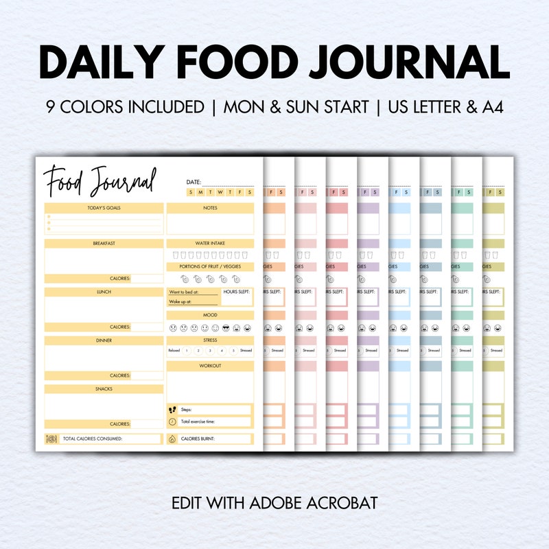 Food Journal - Etsy