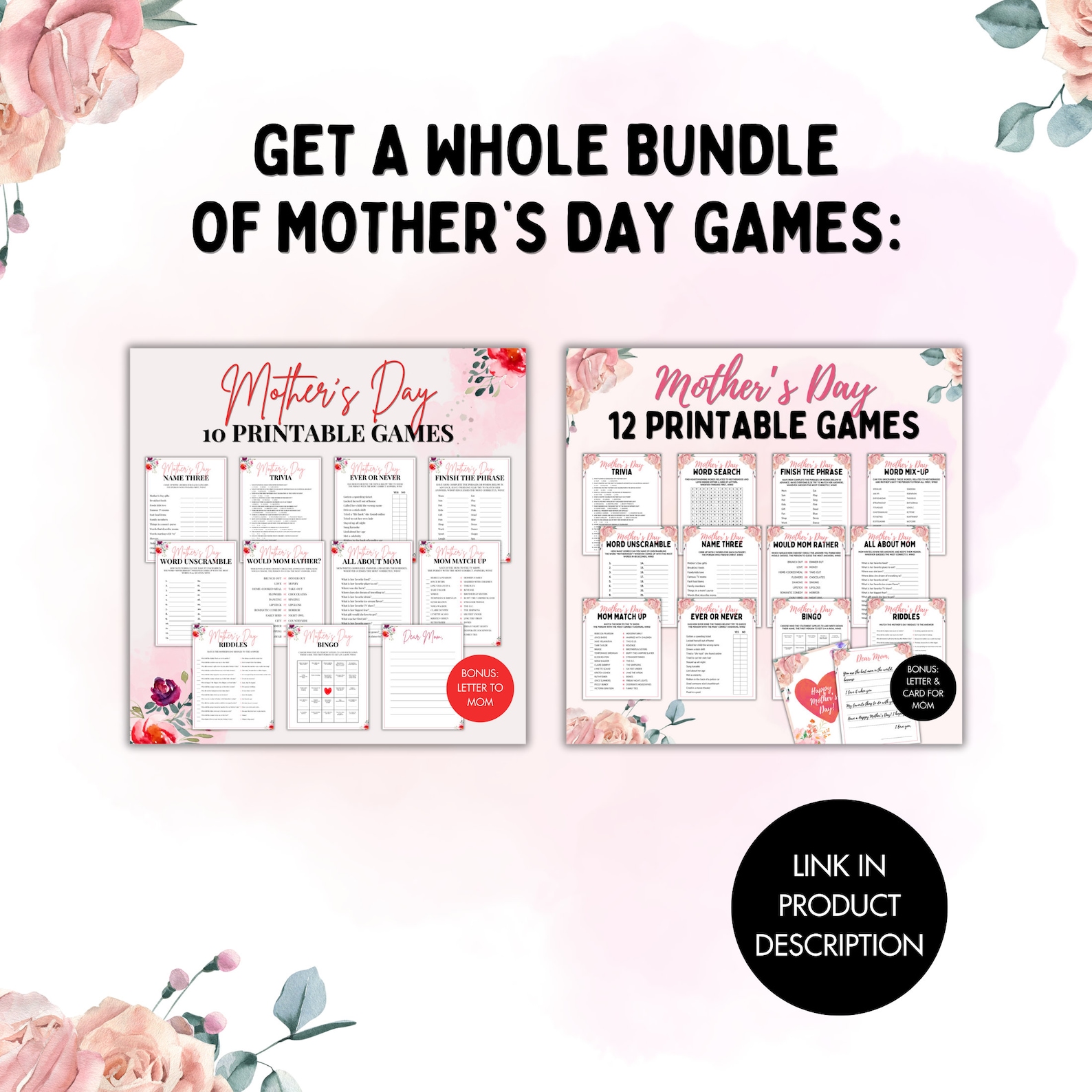 Mother's Day Word Unscramble, Printable Word Scramble Game, Mothers Day ...
