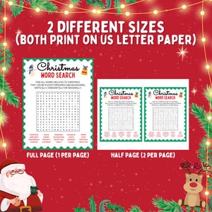 Christmas Word Search Game | Printable Christmas Game | Christmas Party ...