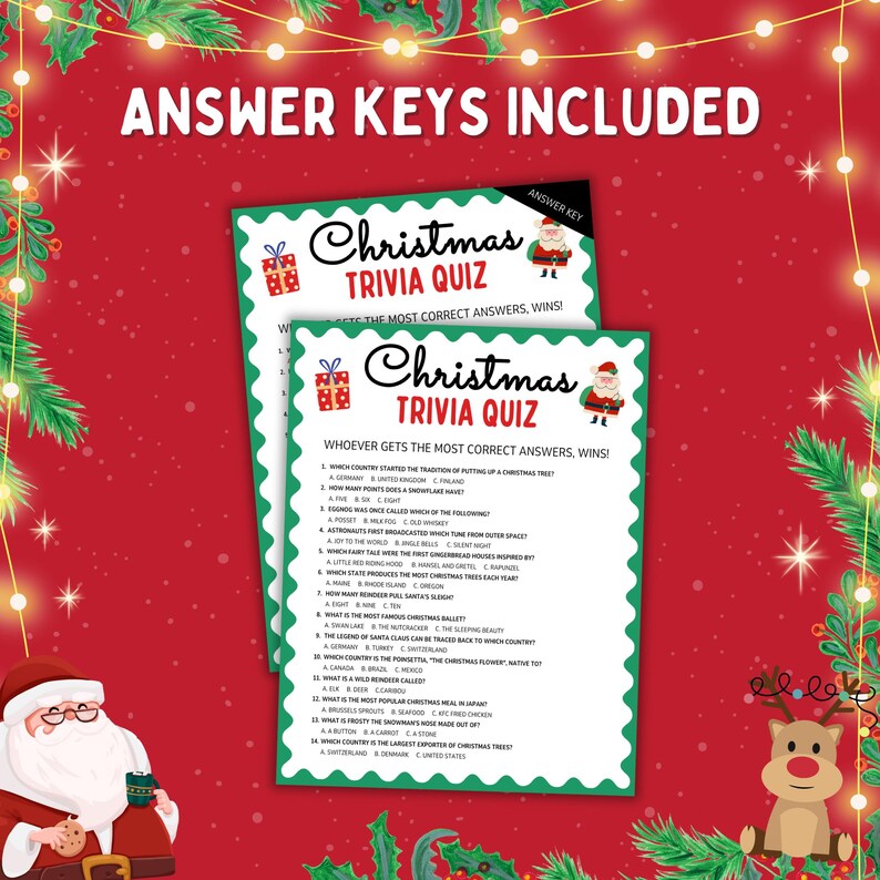 Christmas Game Bundle, 20 Printable Holiday Games (PDF) - Etsy