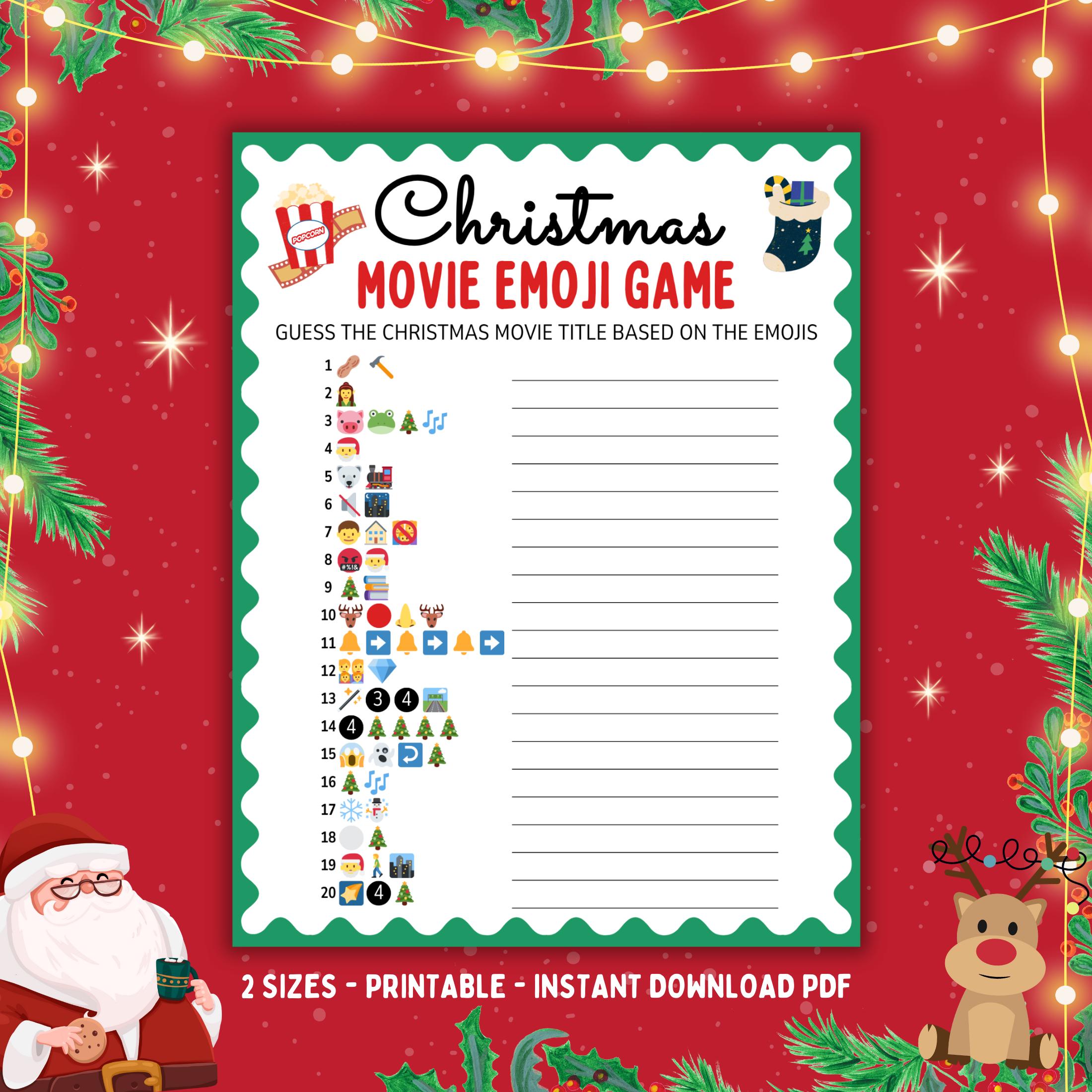 Christmas Movie Emoji Pictionary, Christmas Movie Emoji Game, Fun ...