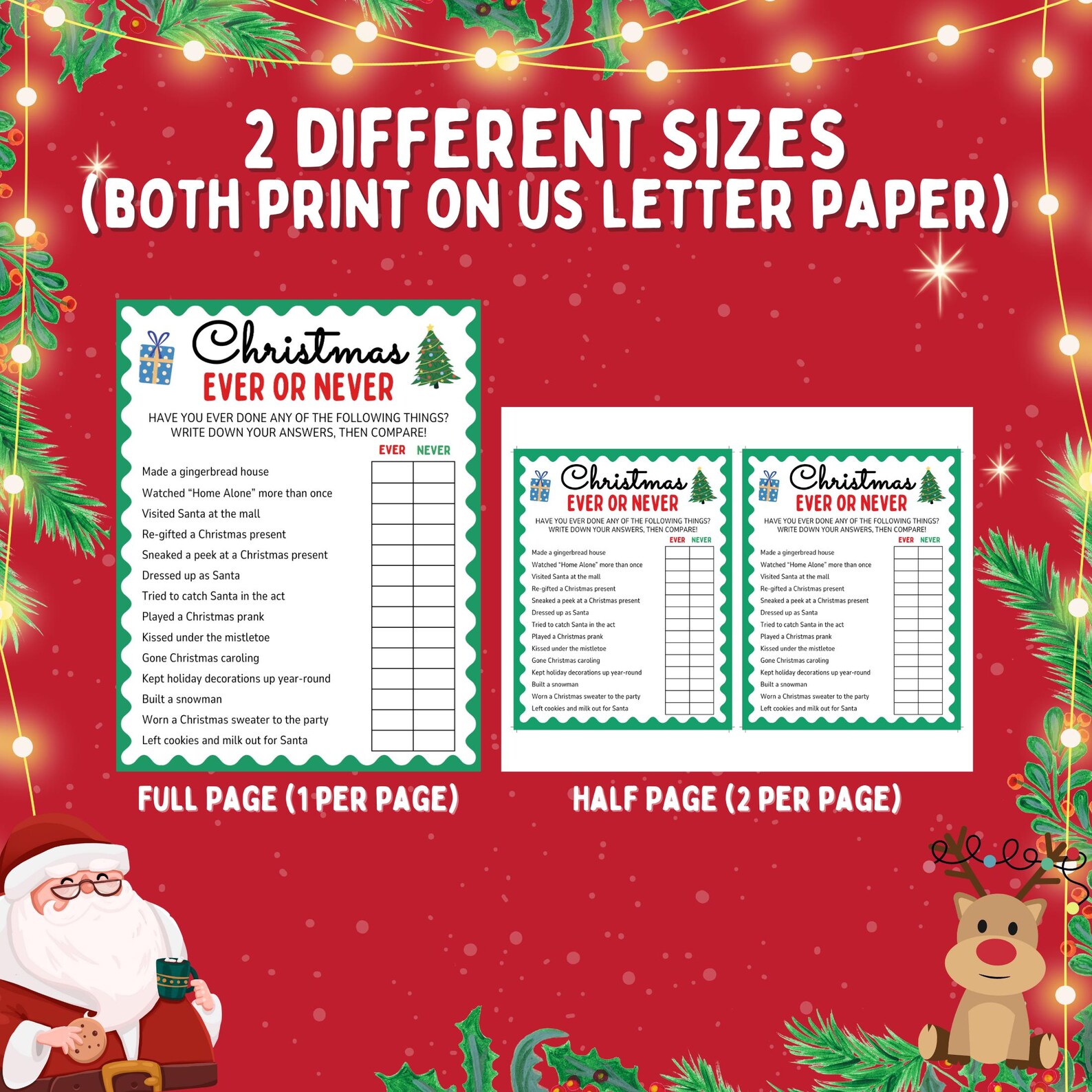 Christmas Ever or Never Game, Never Have I Ever, Festive Family Bonding ...