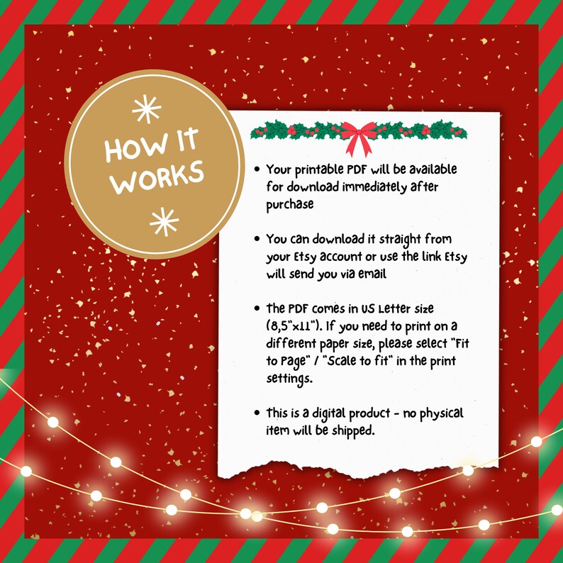 Printable Letter to Santa, Dear Santa Letter to Santa, Christmas Wish ...