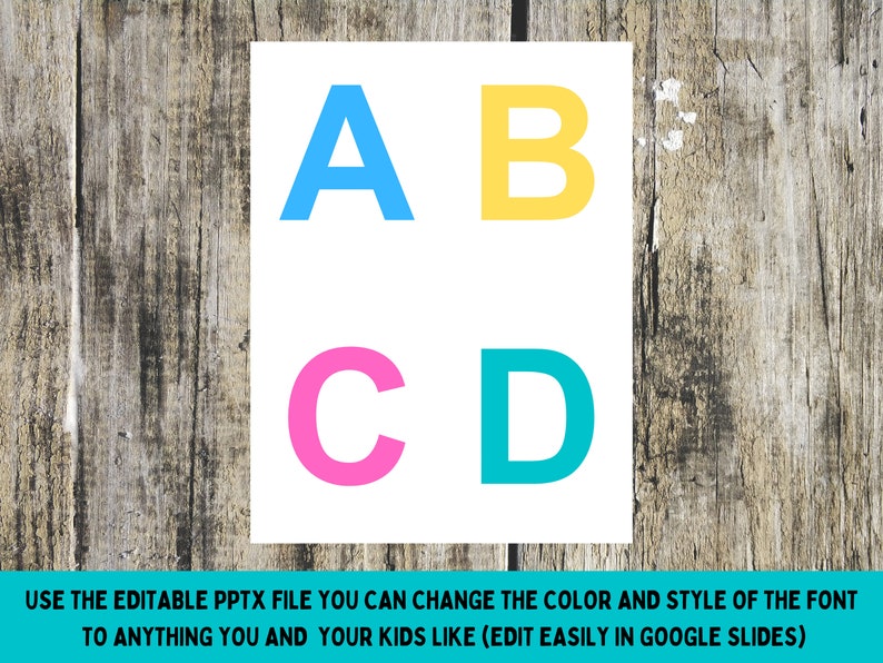 Large Printable Alphabet Letters: Classroom Bulletin Board (editable ...