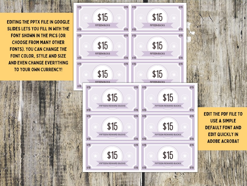 Printable Kids Reward Bucks: Chore System, Play Money (digital PDF) - Etsy