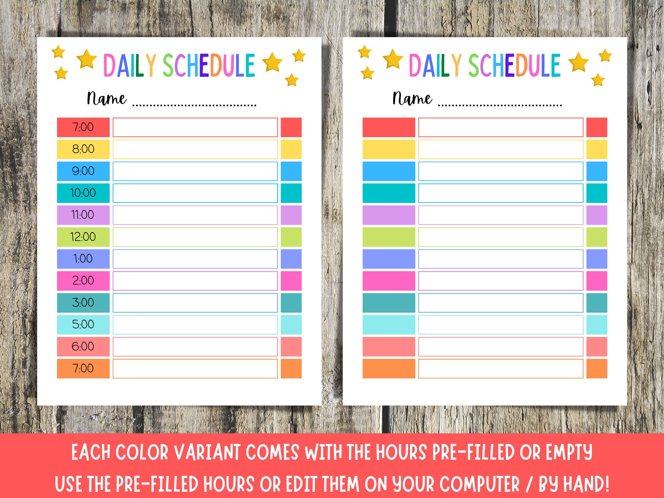 Daily Routine Chart Printable Daily Schedule for Kids Daily - Etsy Canada