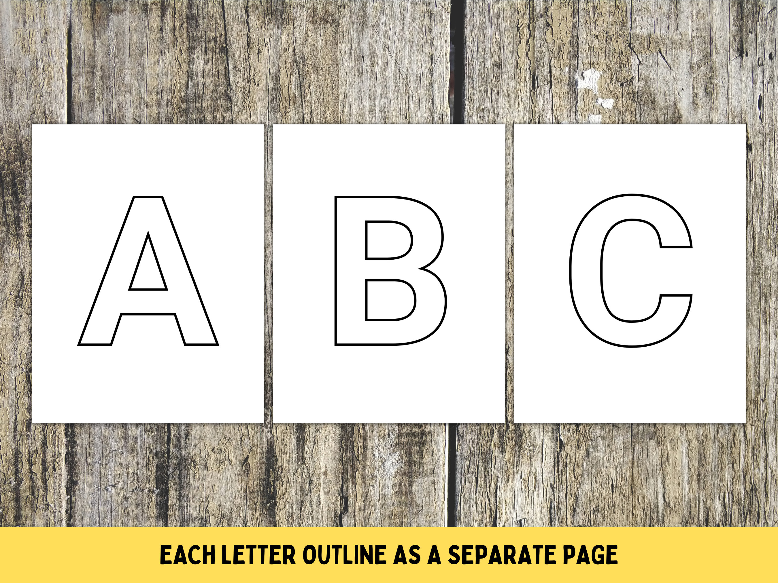 Large Printable Alphabet Letters: Classroom Bulletin Board (editable ...