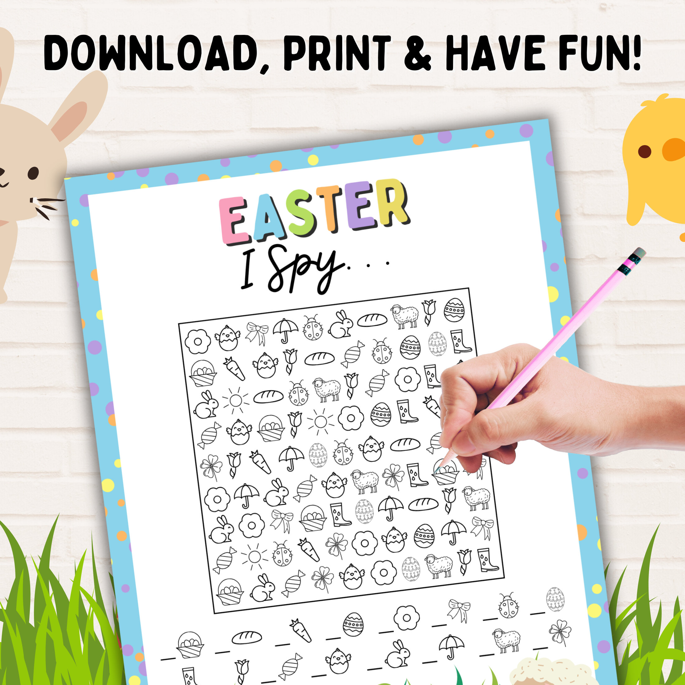 Easter I Spy, Printable Easter Game, Easter Party Game, Easter Activity ...