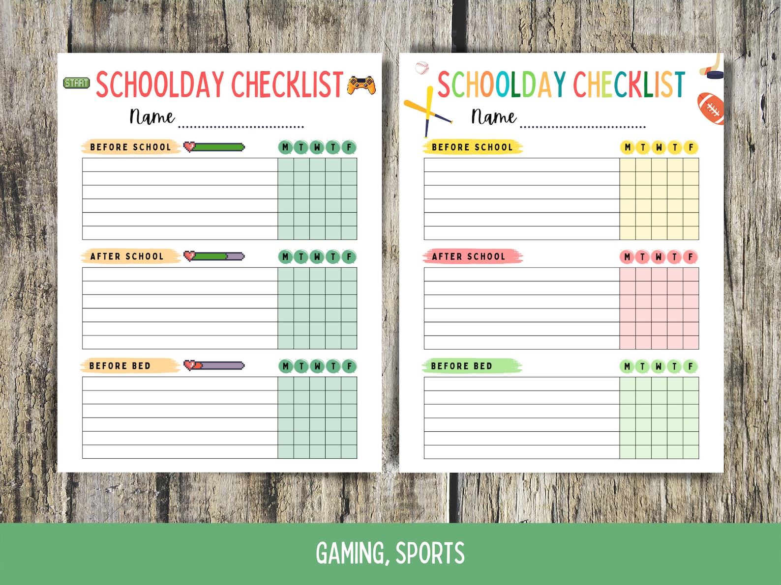 Kids Schoolday Checklist, Editable School Schedule, Printable Kids ...