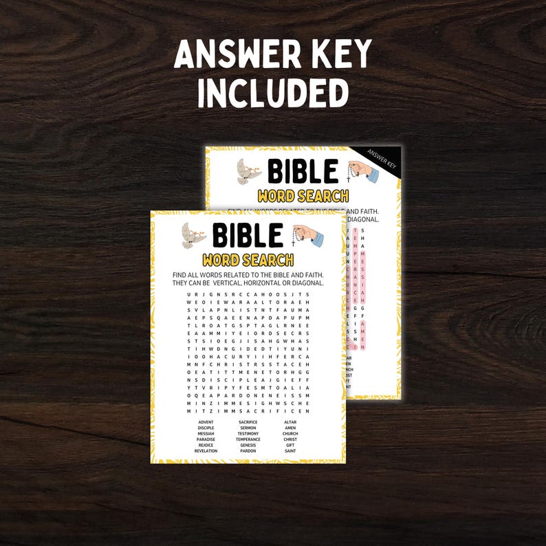 Bible Word Search Printable Game, Christian Activity for Kids, Teens ...