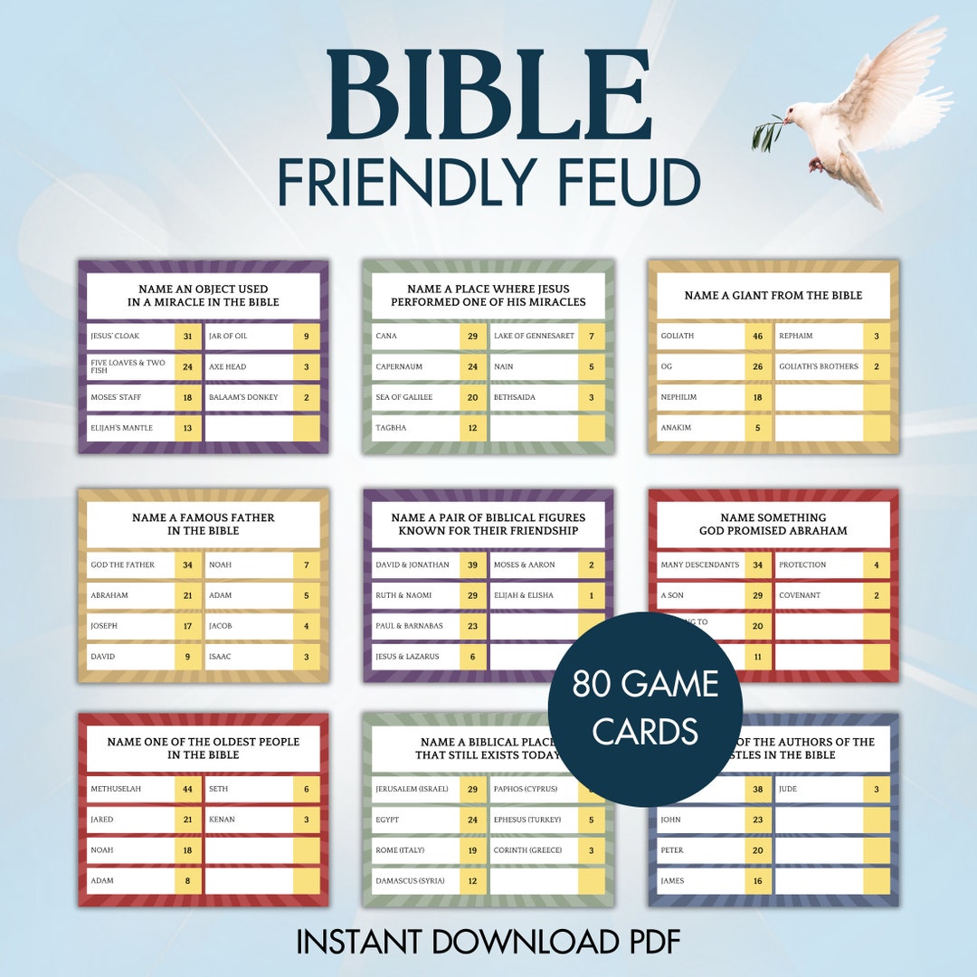 Bible Friendly Feud Game: Church Group Trivia (PDF Pattern) - Etsy