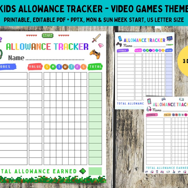 Video Game Tracker Printable - Etsy
