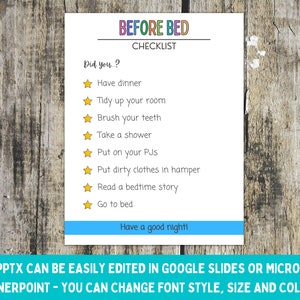 Kids Routine Checklist: Before/after School & Bedtime (printable PDF ...