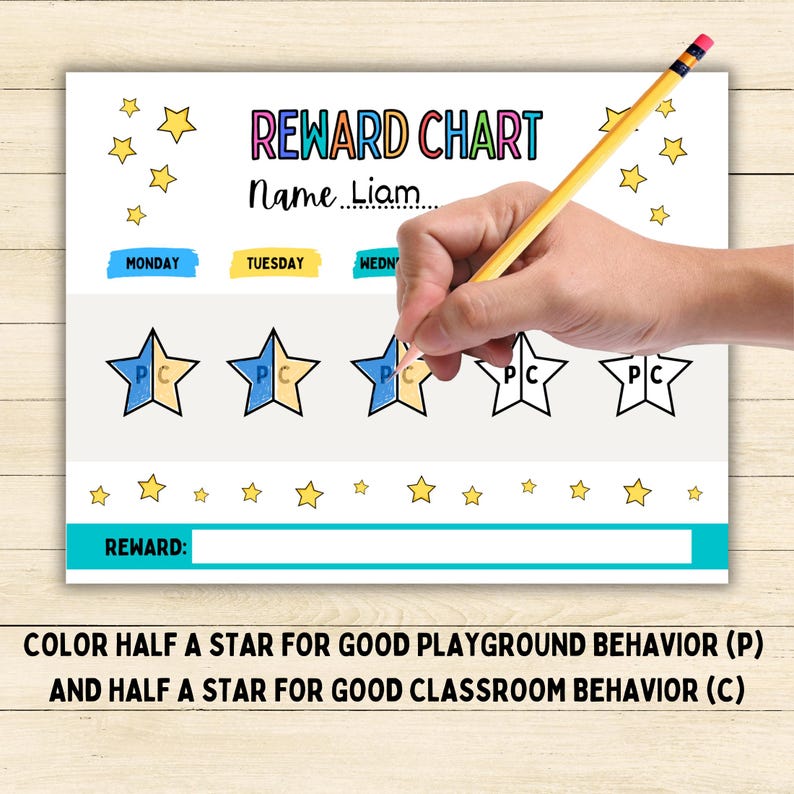 Classroom / Playground Behavior Reward Chart, Printable Reward Chart ...