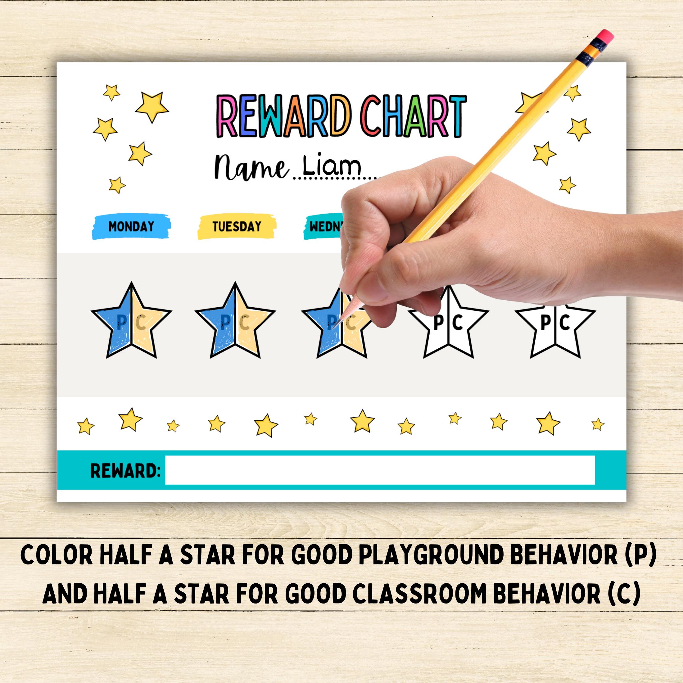 Classroom / Playground Behavior Reward Chart, Printable Reward Chart ...