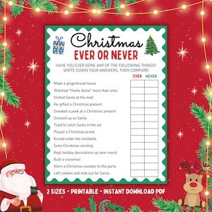 Christmas Ever or Never Game, Never Have I Ever, Festive Family Bonding ...