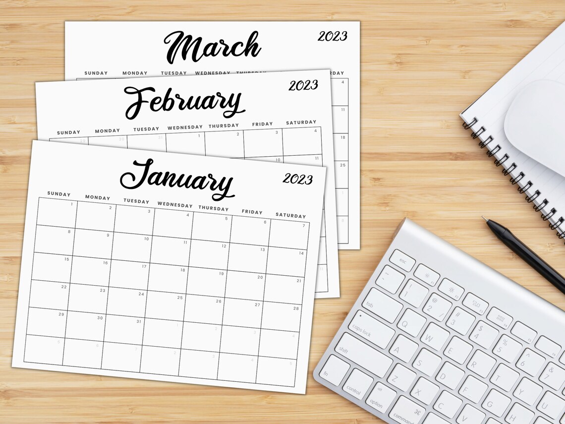 Editable 2023 Calendar, 2024 Calendar, 2024 Monthly Planner, Printable ...