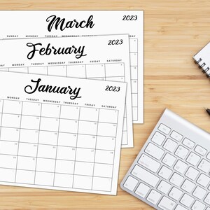 Editable 2023 Calendar, 2024 Calendar, 2024 Monthly Planner, Printable ...