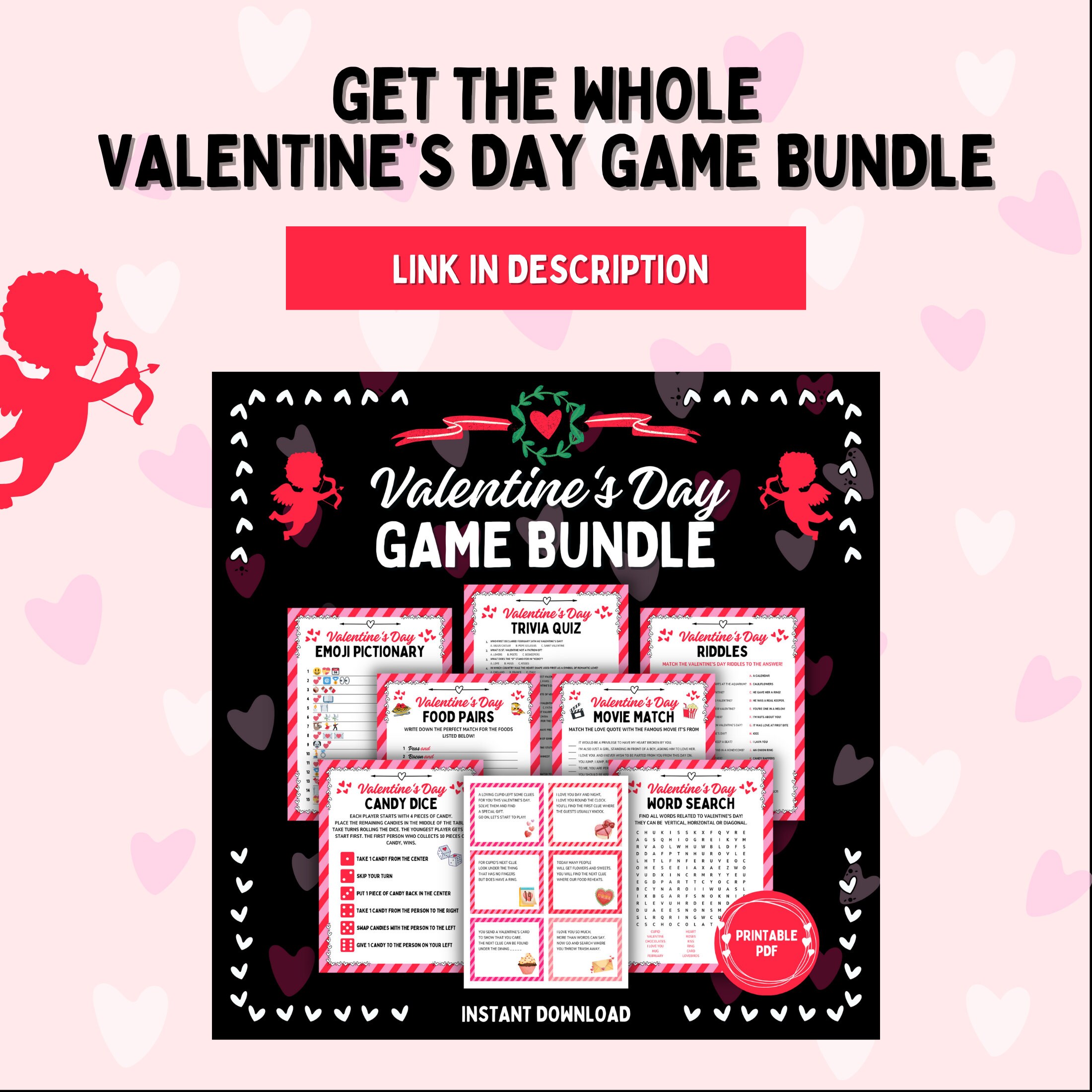 Valentines Emoji Game, Printable Valentines Day Emoji Game, Emoji ...