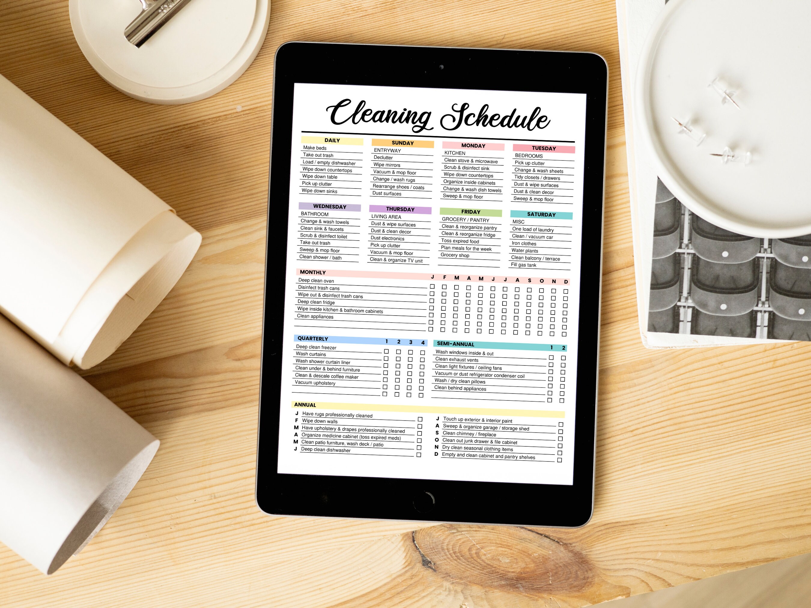 Editable Cleaning Schedule Printable Cleaning Checklist - Etsy