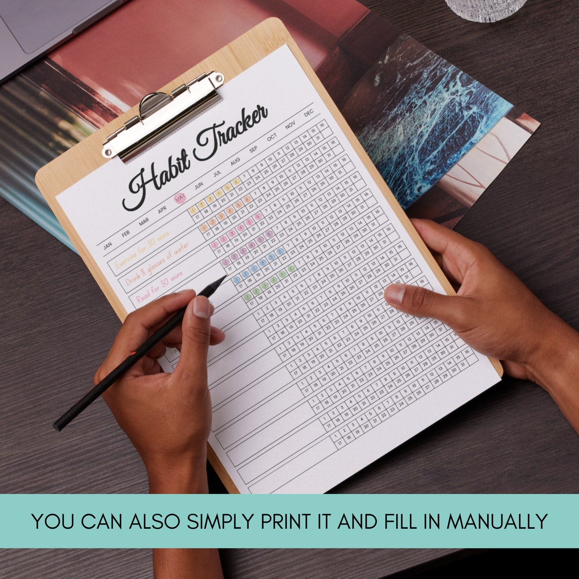 Printable Habit Tracker Template, Routine Tracker, Fitness Tracker ...