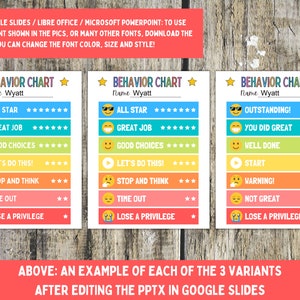 Printable Behavior Chart, Colorful Behavior Chart for Kids, Classroom ...