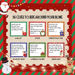 Christmas Scavenger Hunt Riddles, Printable Christmas Games, Party ...