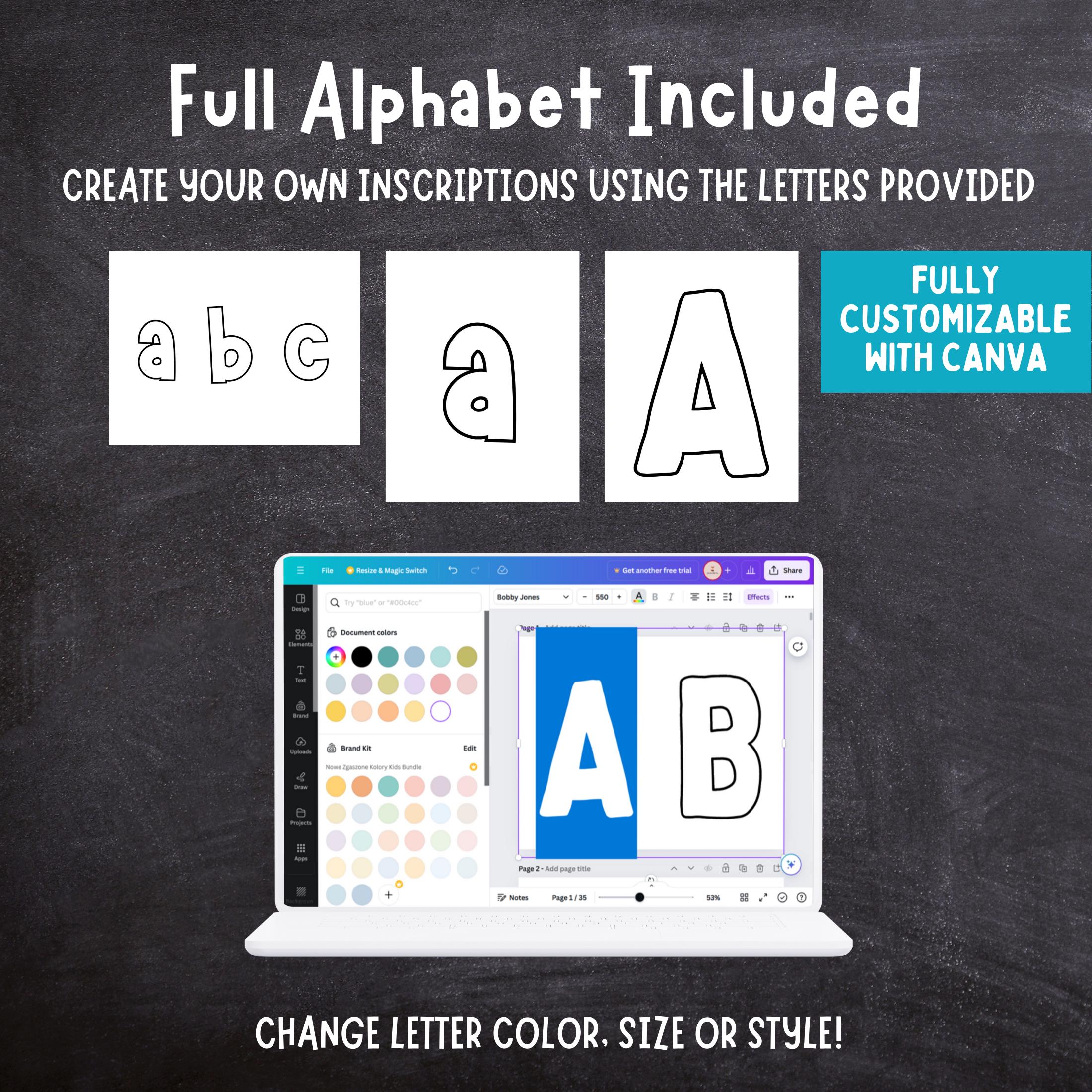 Pastel Bulletin Board Kit, Back to School Bulletin Board, Letters ...