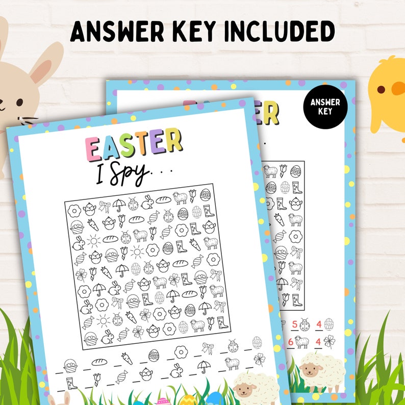 Easter I Spy, Printable Easter Game, Easter Party Game, Easter Activity ...