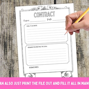 Printable Behavior Contract: Editable Parent-kids Agreement (PDF) - Etsy