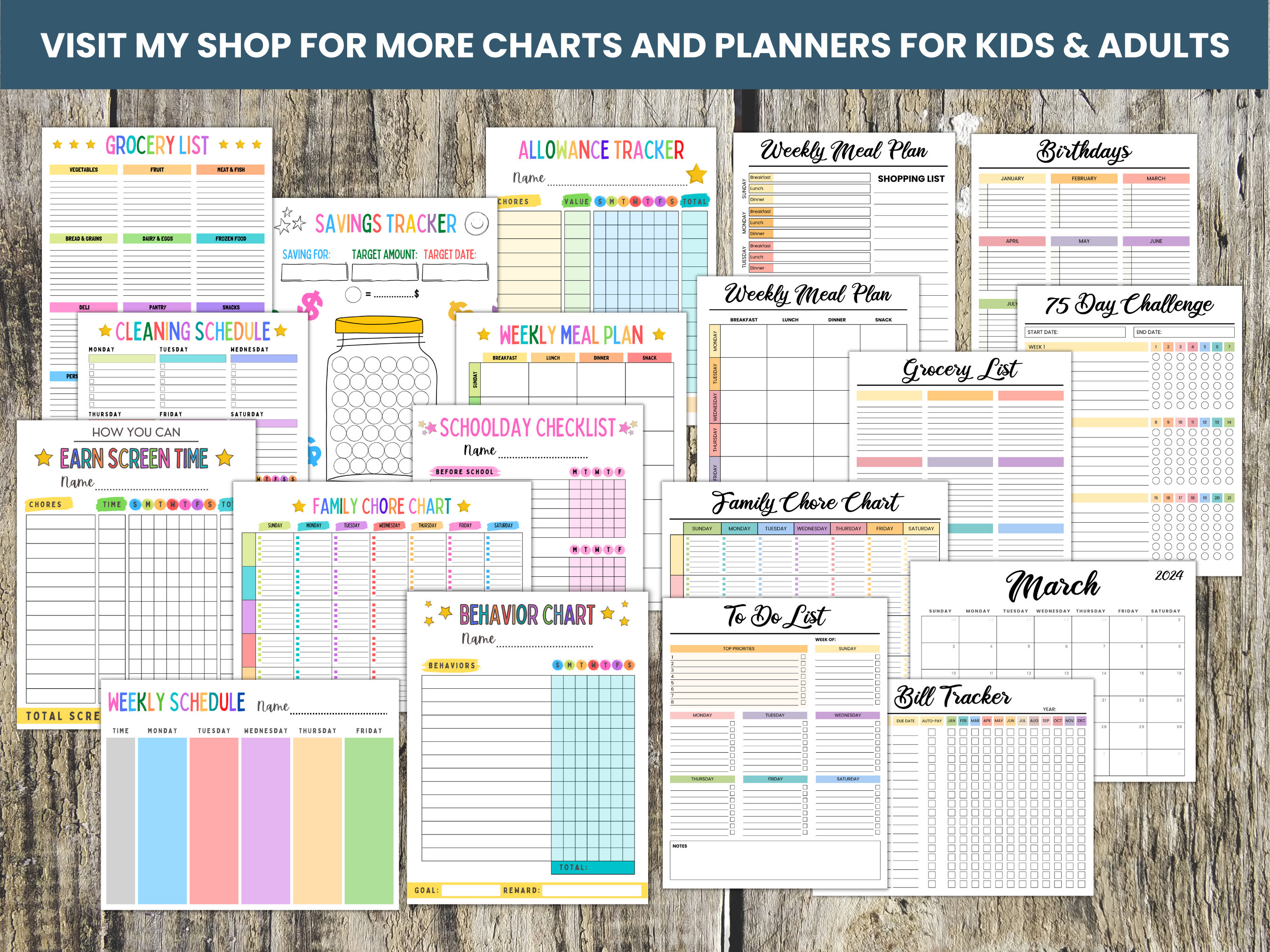 Printable Summer Checklist for Kids, Editable Kids Responsibility Chart ...