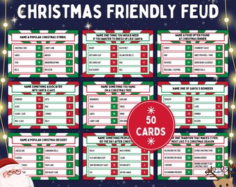 Christmas Friendly Feud Game Printable Christmas Party Game for Adults ...