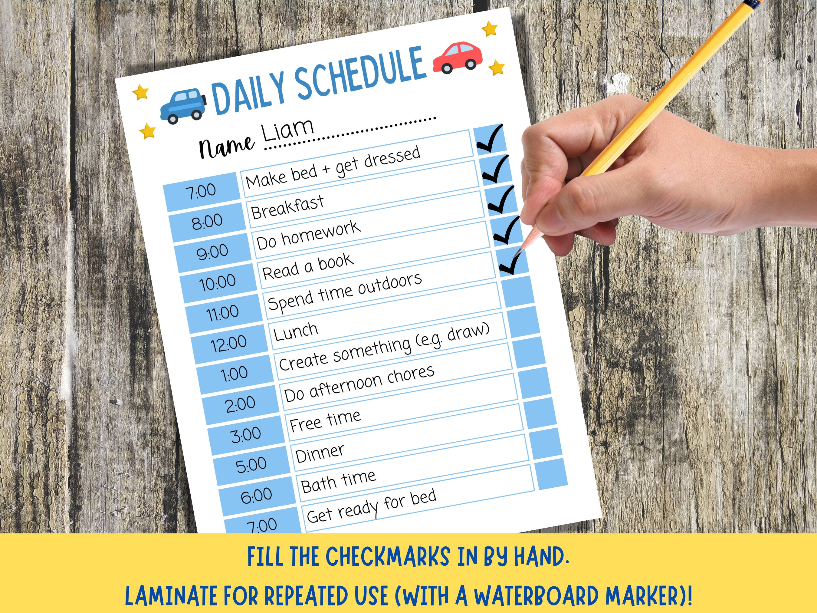 Daily Routine Chart Printable Daily Schedule for Kids Daily - Etsy Canada