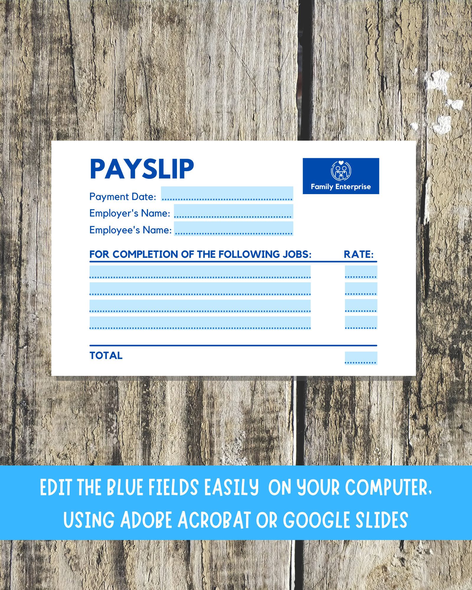 Reward Payslip for Kids, Printable Kids Paycheck, Chore Chart ...