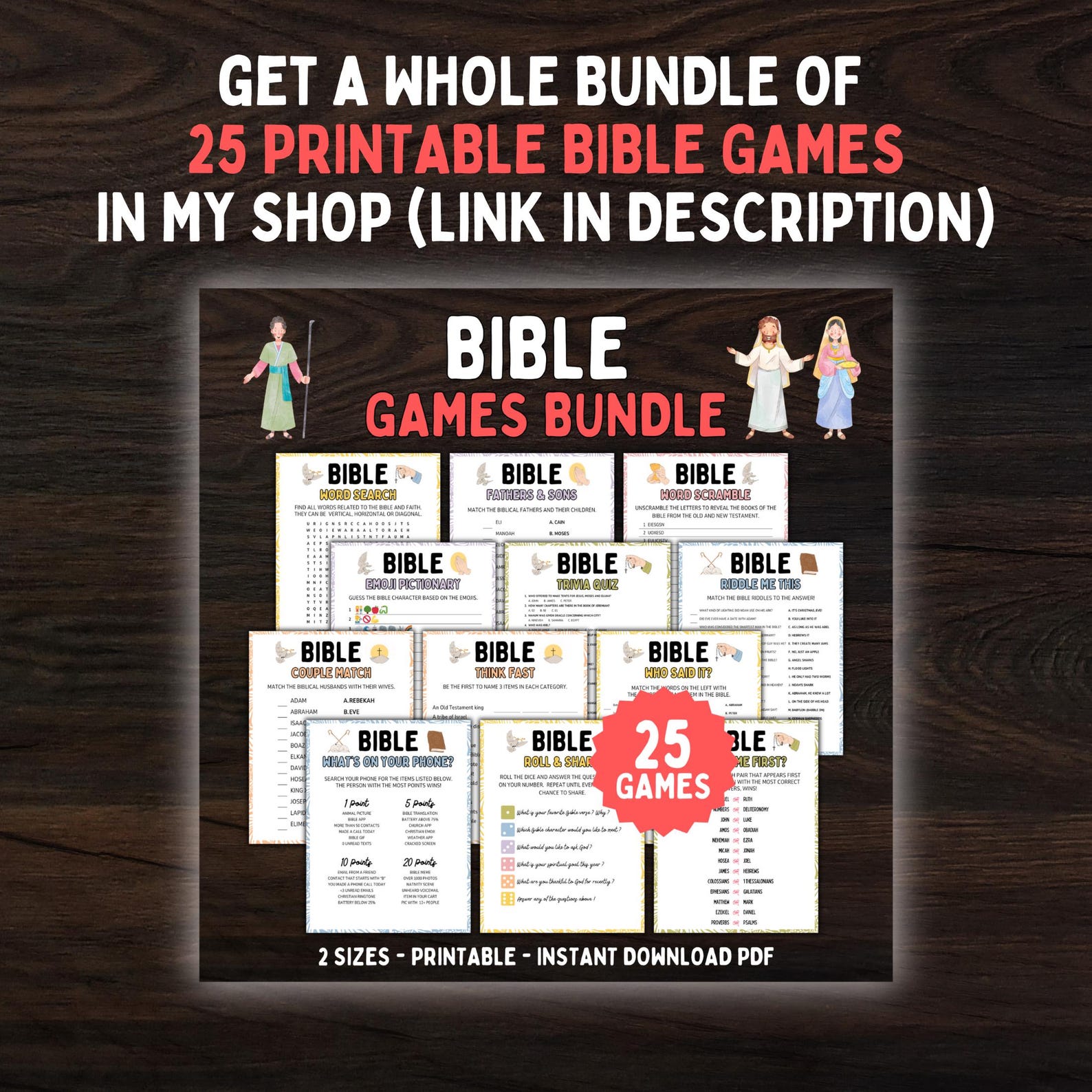 Bible 'who Am I' Game: Printable Riddles for Church (PDF) - Etsy