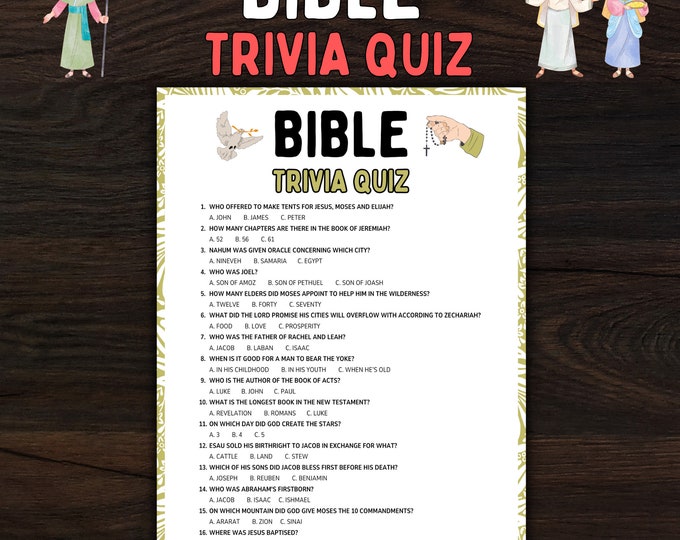 Bible Fact or Fiction Trivia Game: Fun Church Quiz (printable PDF ...