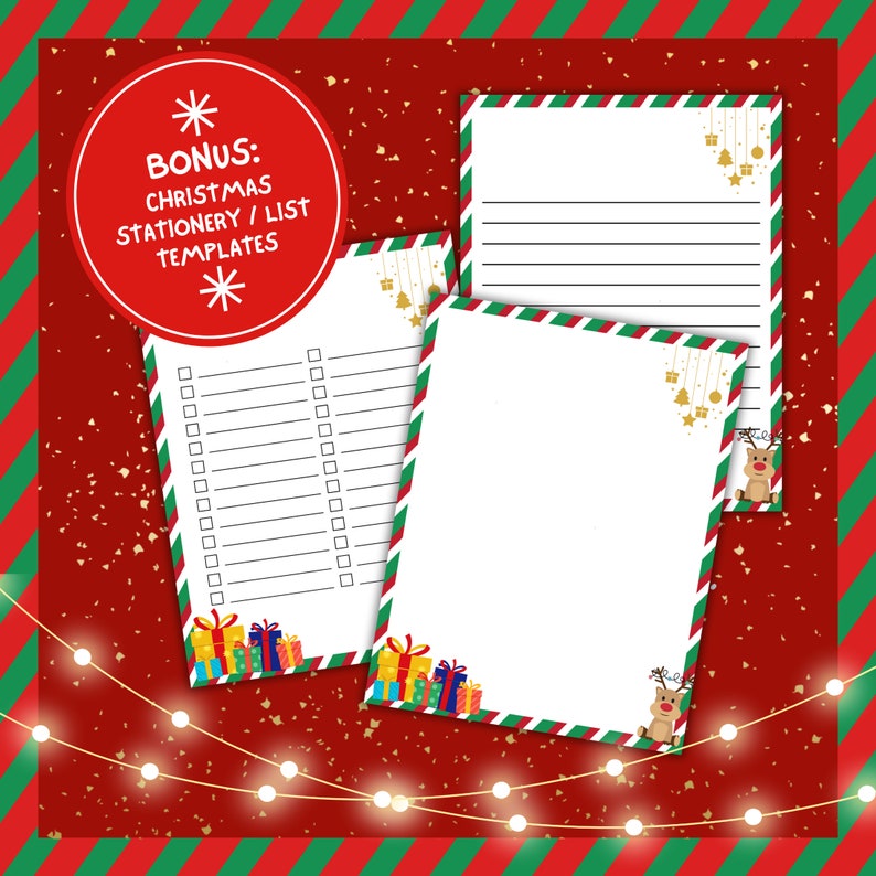 Printable Letter to Santa, Dear Santa Letter to Santa, Christmas Wish ...