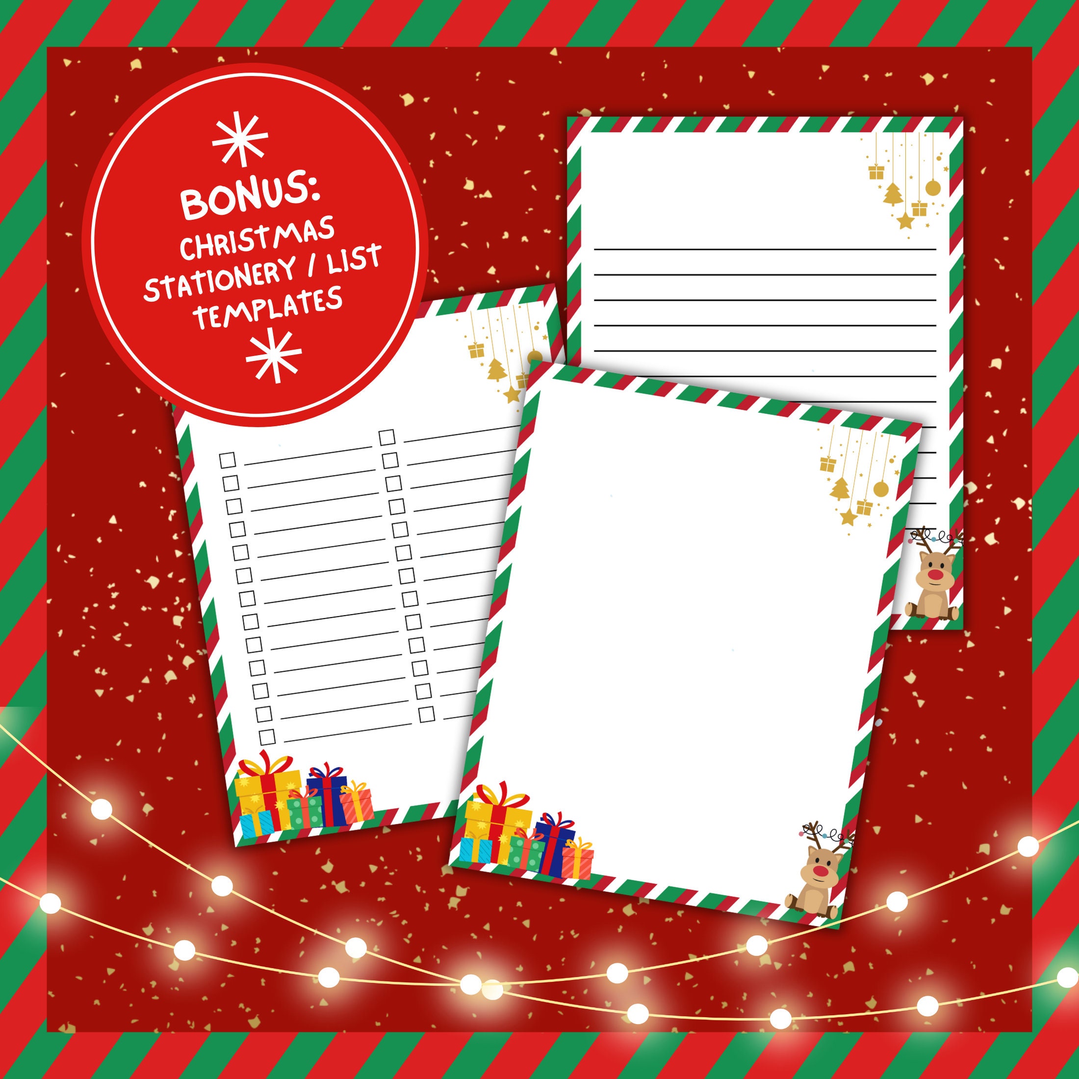 Printable Letter to Santa, Dear Santa Letter to Santa, Christmas Wish ...