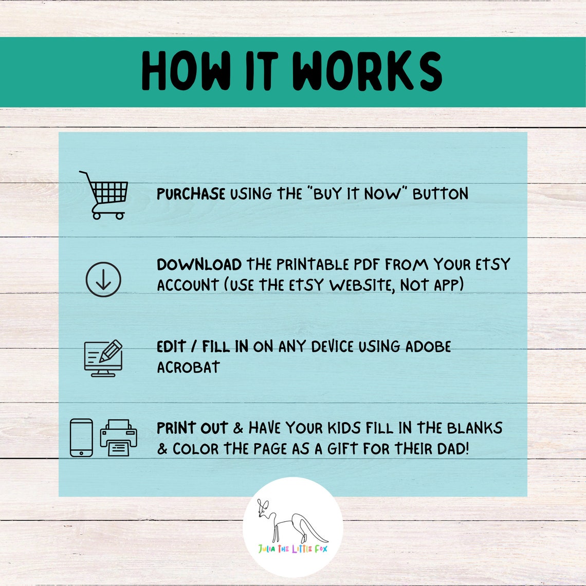 I Love My Dad, Printable Father's Day Gift From Kids, Father's Day Card ...