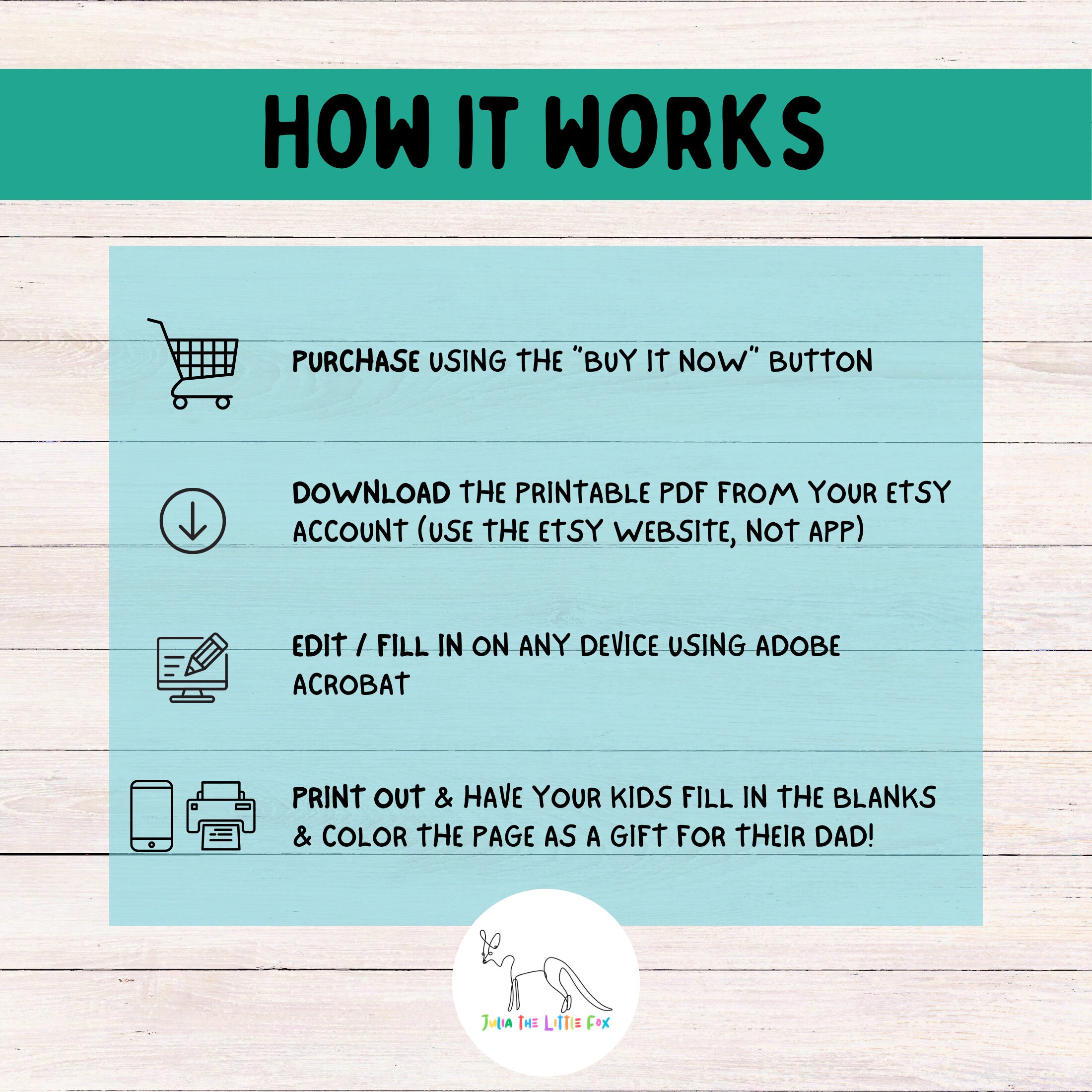 I Love My Dad, Printable Father's Day Gift From Kids, Father's Day Card ...