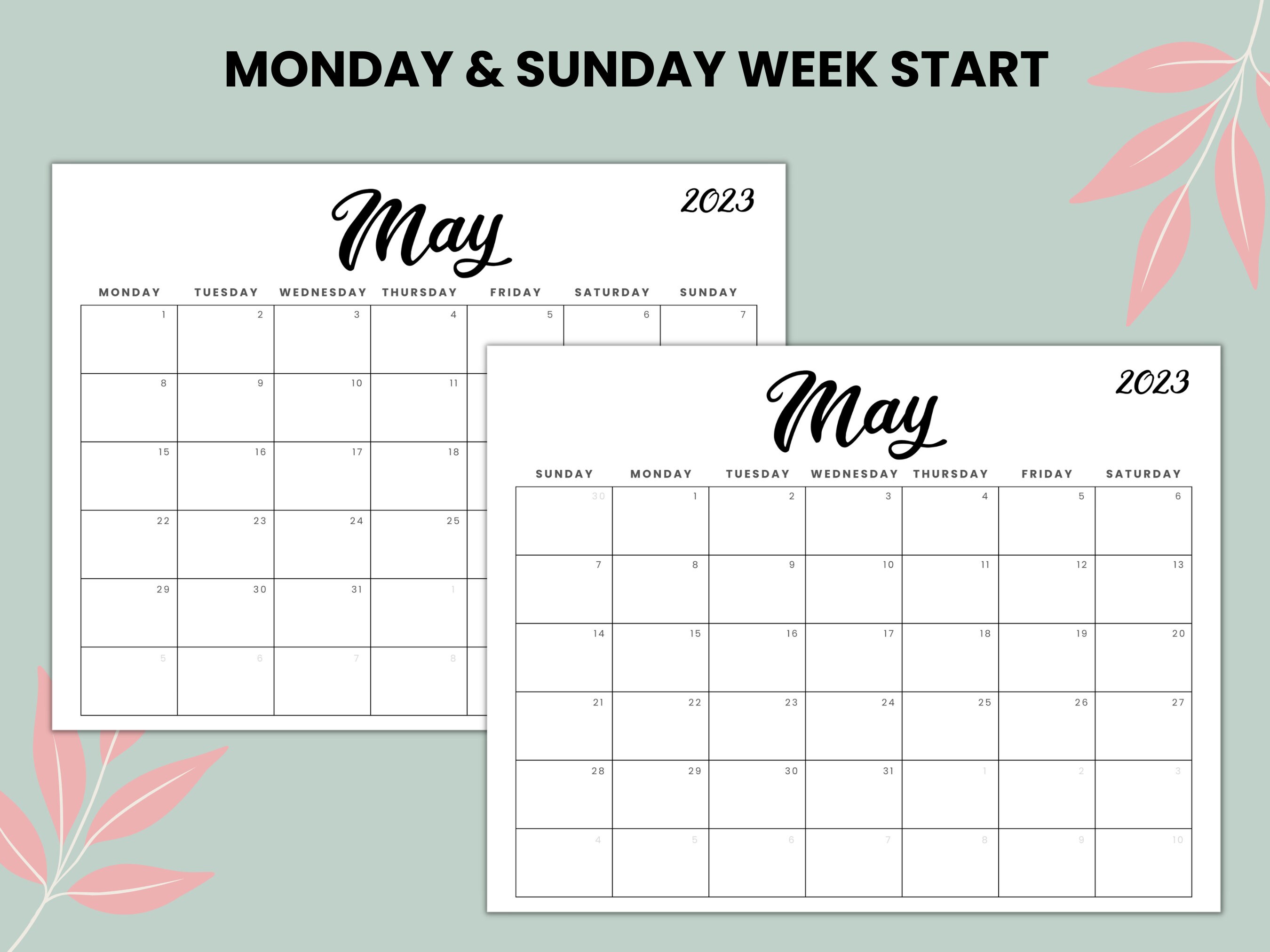 Editable 2023 Calendar, 2024 Calendar, 2024 Monthly Planner, Printable ...