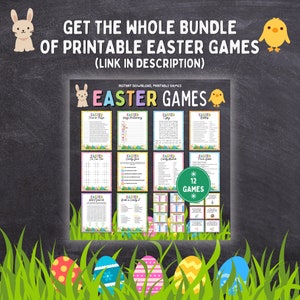 Easter Emoji Pictionary, Printable Easter Game, Easter Party Game ...
