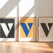 Printable Letter Initial Posters, Monogram Wall Art, Letter V Initial ...