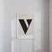 Printable Letter Initial Posters, Monogram Wall Art, Letter V Initial ...