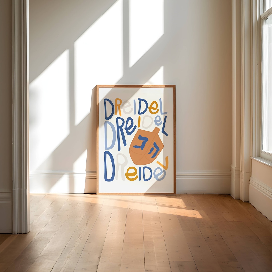 Hanukkah Printable Wall Art, Colorful Chanukah Home Decor, Print at ...